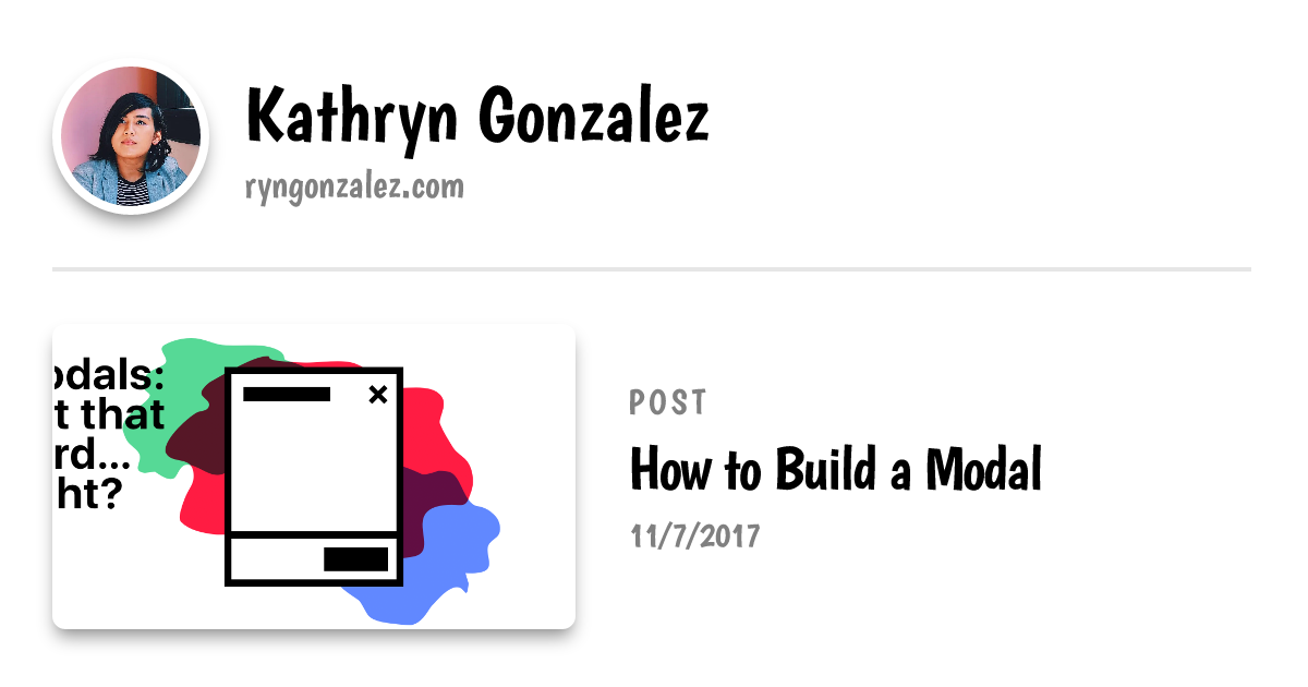 How to Build a Modal - Kathryn Gonzalez - Independent Design and ...